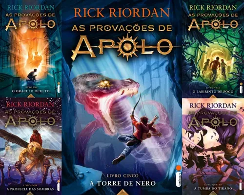Coleção As Provações De Apolo Do Vol 1 Ao 5 Rick Riordan Frete Grátis