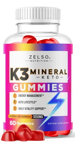 Zelso Gomitas K3 Mineral Keto 60 Pzas 1 Mes | Meses sin interés