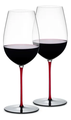 Luxu Copas De Vino 31 Onzas Con Tallo Rojo Largo Y Base Envío Gratis