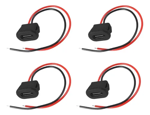 4 Pzs Conector Usb Tipo C Hembra 2 Pines Para Reparación/diy | MercadoLibre