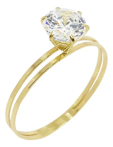 Anel Solitário Em Ouro 18k Zircônia Namorado Noivado À Vista | Frete grátis Anel Solitário Em Ouro 18k Zircônia Namorado Noivado À Vista | Frete grátis