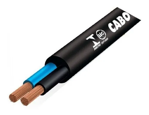 Cabo Pp 2x6mm Preto Sil - 1 Metro | Parcelamento sem juros Cabo Pp 2x6mm Preto Sil - 1 Metro | Parcelamento sem juros