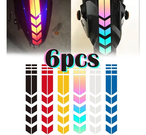 Sticker Reflejantes Kit 6 Cubre Tanque Para Calcomanias Moto Meses