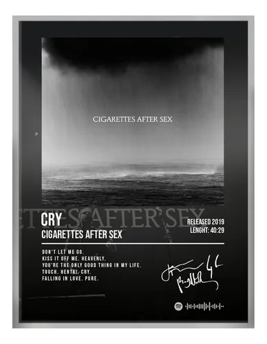 Poster Cigarettes After Sex Cry Music Firma 80x40 Meses Sin Interés