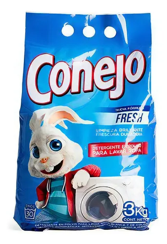 Jabón En Polvo Conejo Fresh 3 Kg | Cuotas sin interés Jabón En Polvo Conejo Fresh 3 Kg | Cuotas sin interés
