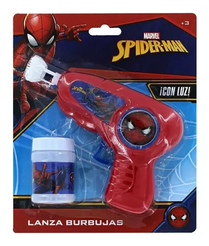 Spiderman Pistola Lanza Burbujas + Luz Led Hombre Araña Red | MercadoLibre Spiderman Pistola Lanza Burbujas + Luz Led Hombre Araña Red | MercadoLibre