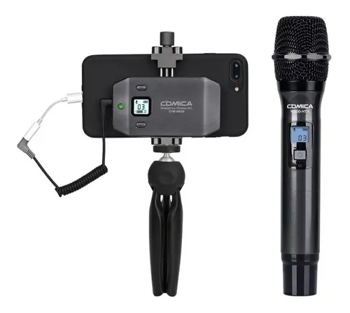 Microfone Sem Fio Para Celular 60m De Distância+led F/grátis ... Microfone Sem Fio Para Celular 60m De Distância+led F/grátis ...