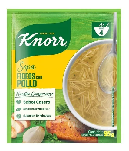 Knorr Mezcla En Polvo Para Sopa De Fideos Con Pollo Cuotas Sin Interés