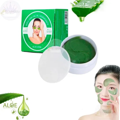 60 Parches Anti Ojeras Hidratante Alóe Vera Con Ácido Hialur Cuotas