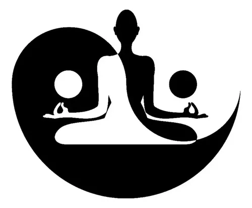 Vinilo Decorativo Yin Yang Zen Yoga Negro | Meses sin interés
