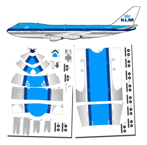 Boeing B747-206 Klm 1.144 Papercraft | MercadoLibre