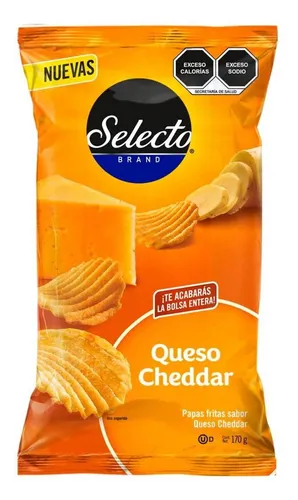 Papas Selecto Brand Queso Cheddar 170g | MercadoLibre