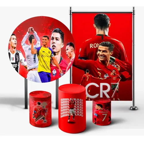 Kit Decoração Completa Cristiano Ronaldo Cr7 Festa Temática Frete Grátis
