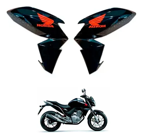 Par Aba Asa Tanque Cb 250f Twister 2016 Preta Original Honda Frete Grátis