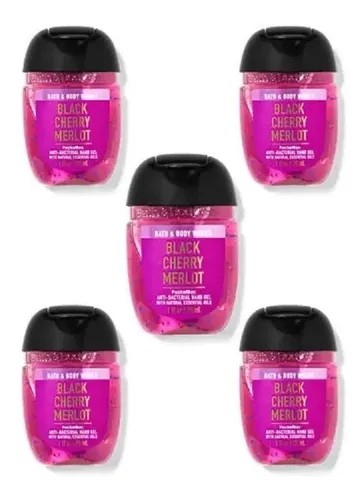 Gel Antibacterial Bath And Body Works Black Cherry Merlot 5pz Envío Gratis
