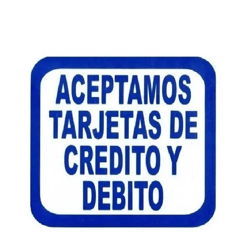6 Letreros Aceptamos Tarjetas De Crédito Y Débito 30 X 20cm | MercadoLibre