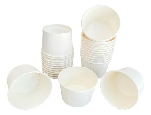 Pote De Papel Branco Liso 240 Ml Biodegradavel 100 Unidades ... Pote De Papel Branco Liso 240 Ml Biodegradavel 100 Unidades ...