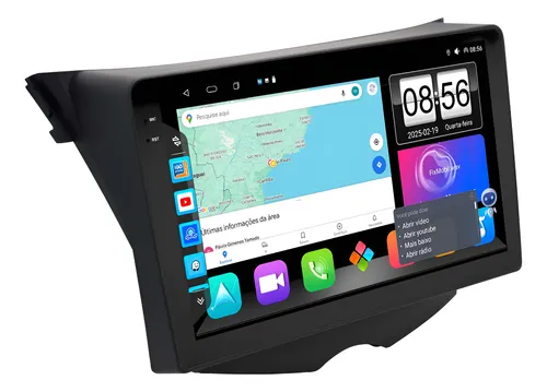 Multimidia Hyundai Veloster Android 14 6gb 128gb Voz 9p 4g Preto | Parcelamento sem juros