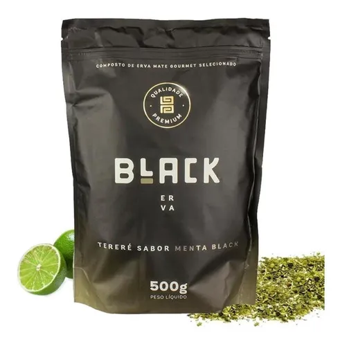 Erva Mate Black Para Tereré Premium Terere Menta Black 500g Mercadolivre