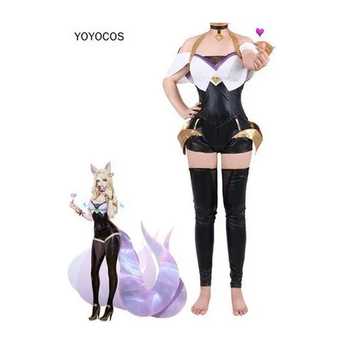Disfraz De Halloween De Z Yoyocos Lol Kda Ahri Para Cosplay Meses Sin