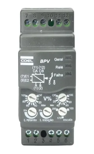 Monitor De Tensão Monofásico Max E Min Bpv 24 A 240v Coel | Parcelamento sem juros