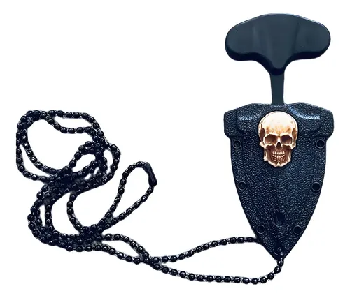Mini Faca Push T Dagger Fulltang Caveira Na Bainha Kim Verde-escuro ...