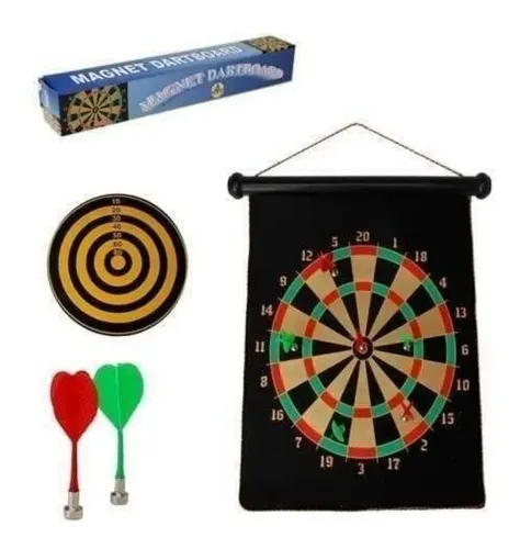 Jogo De Dardo Tiro Ao Alvo Magnético Imã 6 Dardos Alvo 50cm Mercadolivre
