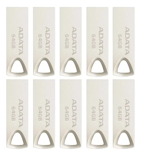 Kit 40 Memoria Usb 64gb Adata Uv210 2.0 Plateado Metalica Color Blanco ... Kit 40 Memoria Usb 64gb Adata Uv210 2.0 Plateado Metalica Color Blanco ...
