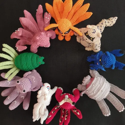 Amigurumis Set X 9 Patrones De Bijuus - Naruto en venta en San Salvador ... Amigurumis Set X 9 Patrones De Bijuus - Naruto en venta en San Salvador ...