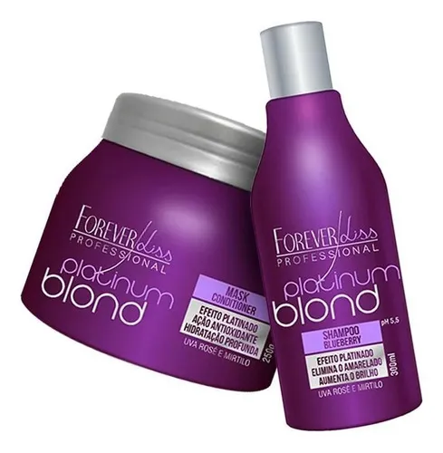 Kit Matizador Platinum Blond Shampo Mask 250g Forever Liss Mercadolivre