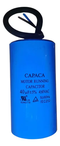 Capacitor Arranque Motor 40uf 450v Capaca | MercadoLibre