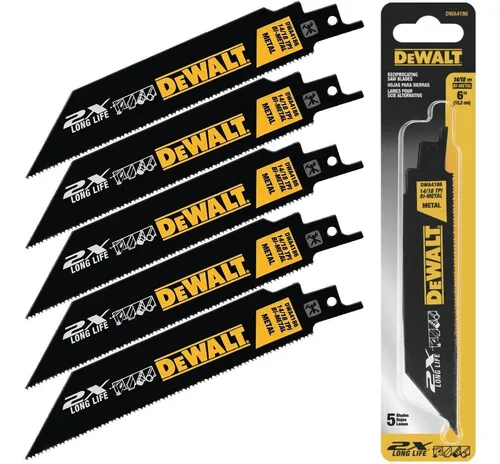 Lâmina Serra Sabre 6 Polegada Metal C/ 5 Peça Dwa4186 Dewalt | Frete grátis