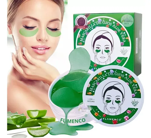 60 Parches Anti Ojeras Máscarilla De Alóe Vera Calmante Cuotas Sin