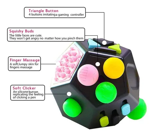 Uooefun Fidget Toy Adults,premium Quality Fidget Cube 12 Sid | Envío gratis Uooefun Fidget Toy Adults,premium Quality Fidget Cube 12 Sid | Envío gratis
