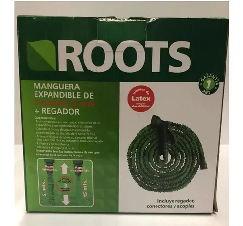 Manguera Liviana Extensible 5-15 Metros Con Regador Y Acople Manguera Liviana Extensible 5-15 Metros Con Regador Y Acople