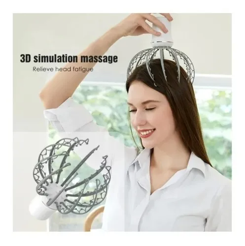 Massageador De Cabeça Anti Stress Elétrico Relaxante Coçador Frete Grátis