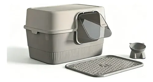 Kit Caixa De Areia Gato Fechada Xl Com Tapete E Caçamba Miw ...