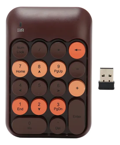 Teclado Numérico De Una Mano Inalámbrico De 2 4 Ghz 18 Tec Cuotas