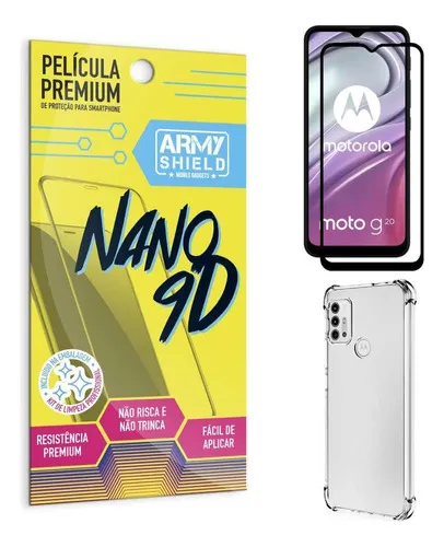 Funda Antichoque Para Moto G20 Y Película Nanocerámica 9d Mercadolibre
