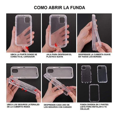 Protector Case 360 Uso Rudo Para Iphone Xs Max Xr X 7 8 Plus 5 5s