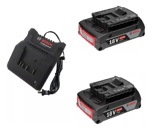Starter Kit 2ah Cargador 18 20 Y 2 Baterias Bosch 18v 2 0ah