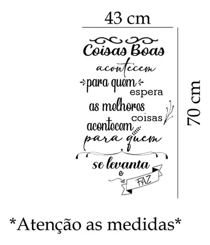 Adesivo Para Parede Coisas Boas Acontecem Mercadolivre