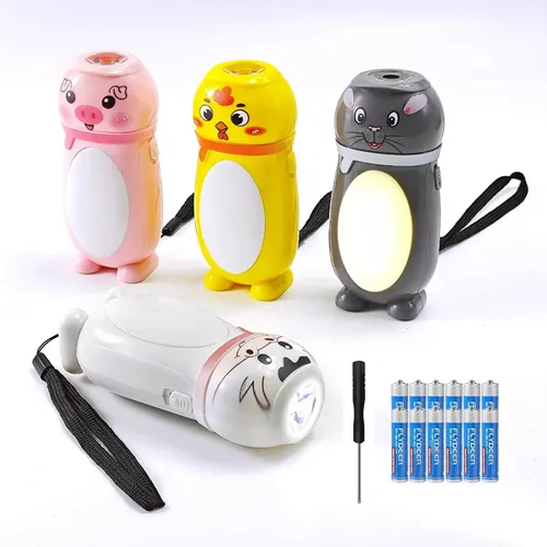 Paquete De 4 Mini Linternas Led Para Niños Y Niñas Color De La Luz
