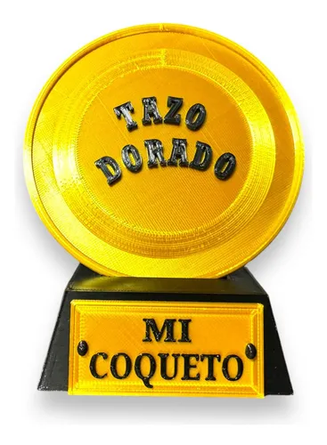 Tazo Dorado Trofeo - Personalizado Con Nombre 13cm | Meses sin interés
