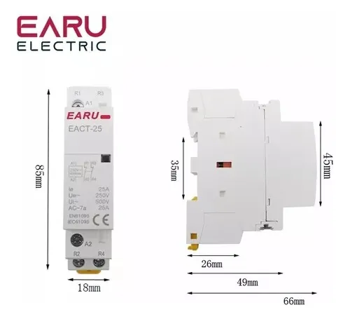 Contactor Relevador 25a 2 Fases 110v Motor Bomba Riel Din en venta en ...