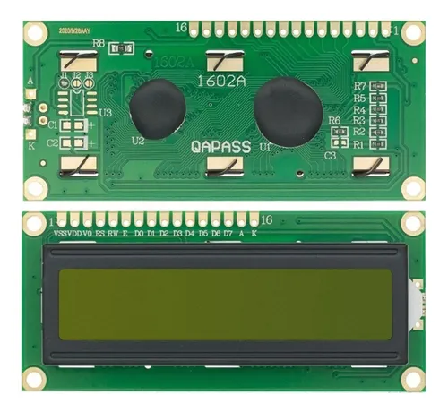 Display Tela Lcd 16x2 1602 Backlight Verde Arduino Display Tela Lcd 16x2 1602 Backlight Verde Arduino
