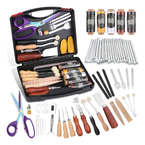 Kit De Costura De Cuero De 67 Piezas, Kit De Trabajo De Cuer | MercadoLibre Kit De Costura De Cuero De 67 Piezas, Kit De Trabajo De Cuer | MercadoLibre