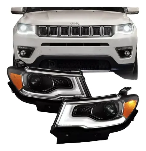 Faros Delanteros Hid Para Jeep Compass 2017 2021 Envío Gratis
