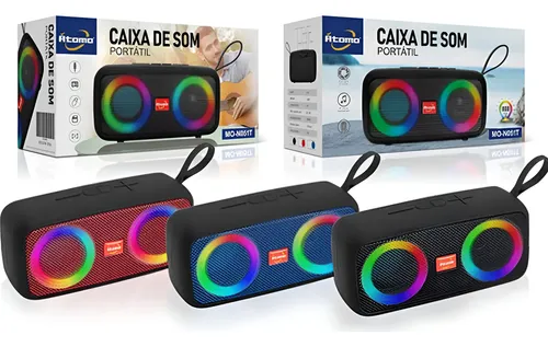 Caixa De Som Bluetooth/tf/usb/fm Radio Atomo | Frete grátis