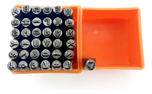 Letras Y Numeros De Golpe 3 Mm Con Estuche 37pcs / Set | MercadoLibre